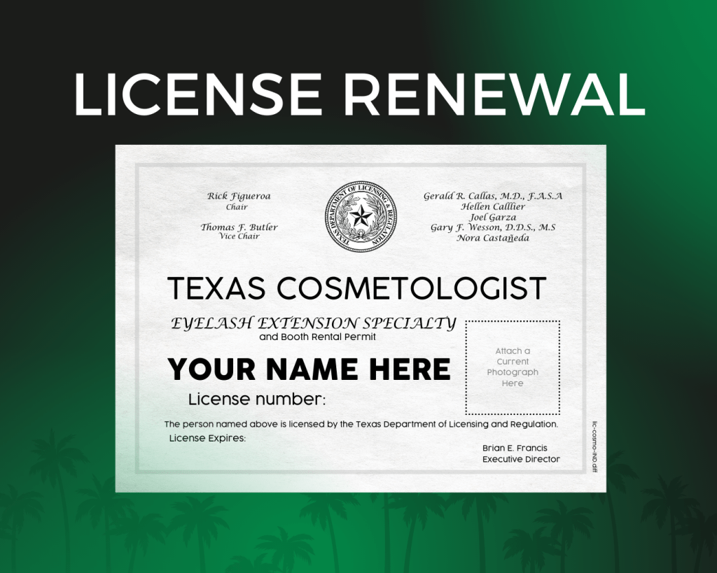 Hassle-Free TDLR Lash License Renewal - DFW Lash University